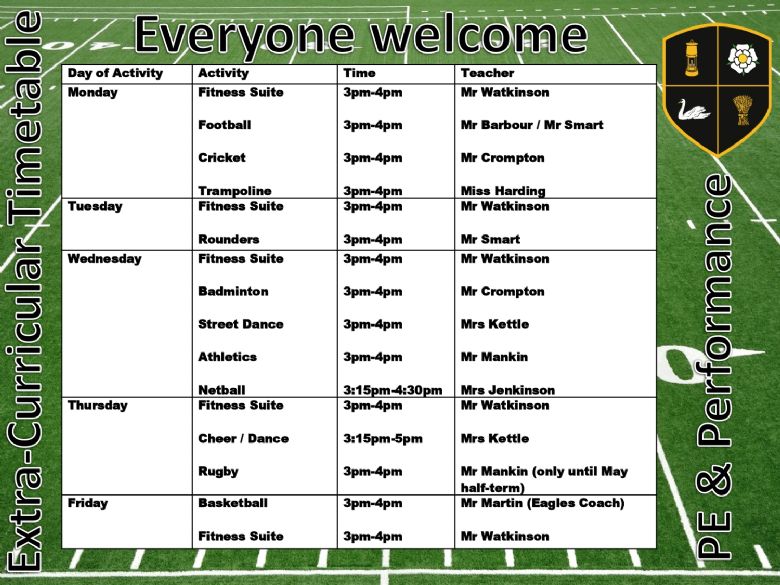 Campsmount Academy - Extra Curricular Activities